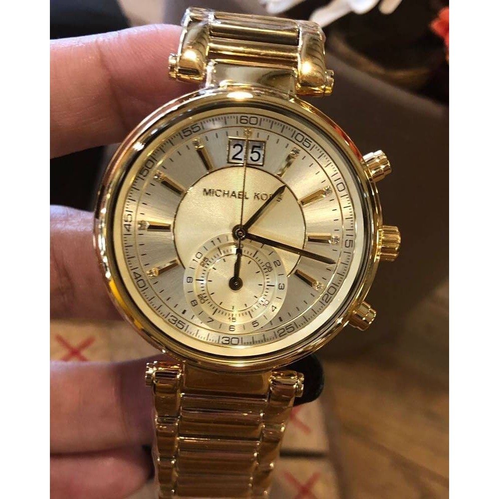 พร้อมส่ง นาฬิกาข้อมือผู้หญิง Michael Kors สายสแตนเลสสีทอง MK6362 ...