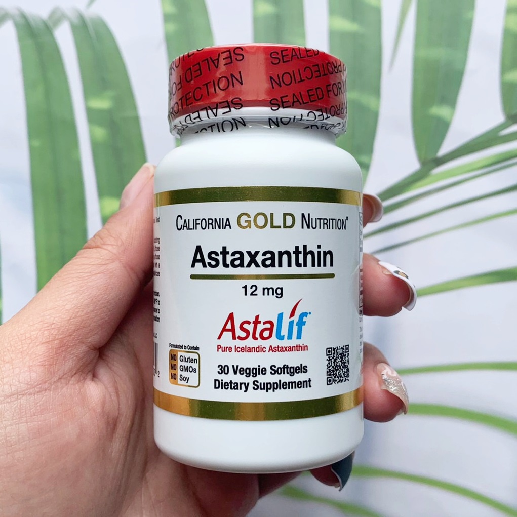 สาหร่ายแดง แอสต้าแซนธิน Astaxanthin, AstaLif Pure Icelandic 12 mg 30 ...