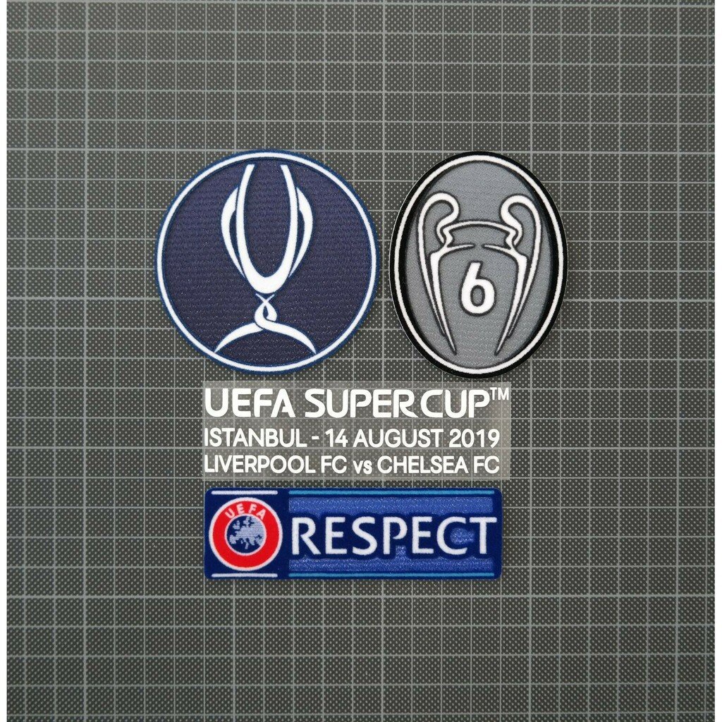 อาร์ม กำมะหยี่ แมทดีเทล Patch UEFA Super Cup Final 2019, 6 Times ...