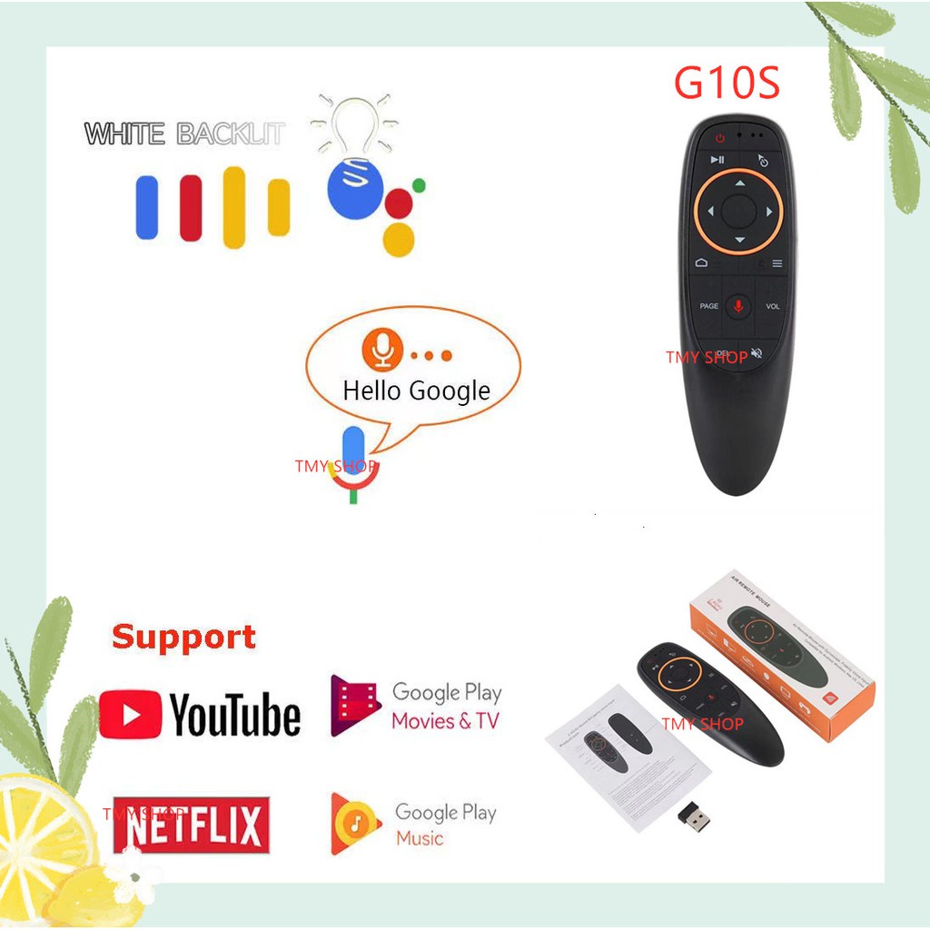 กล่องดิจิตอลทีวี G10S (มีGyro) Voice Air Mouse Remote, 2.4Ghz Mini ...