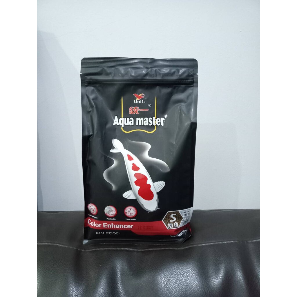 Aqua Master Color 1 kg.สีแดง ขนาดเม็ด Sอาหารปลาคาร์ฟ สูตรเร่งสี ...