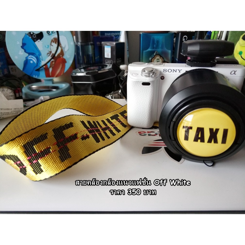 สายคล้องกล้อง Sony A9 A9II A7C A73 A73K A7R3 A7S3 A7R4 A6600 A6600M แนวแฟชั่นลาย Off-White ...