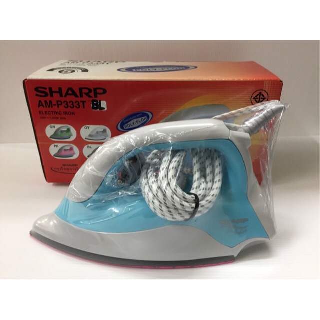 เตารีดแห้ง Sharp เคลือบ Poly-Flon รุ่น AM-P333T | Shopee Thailand
