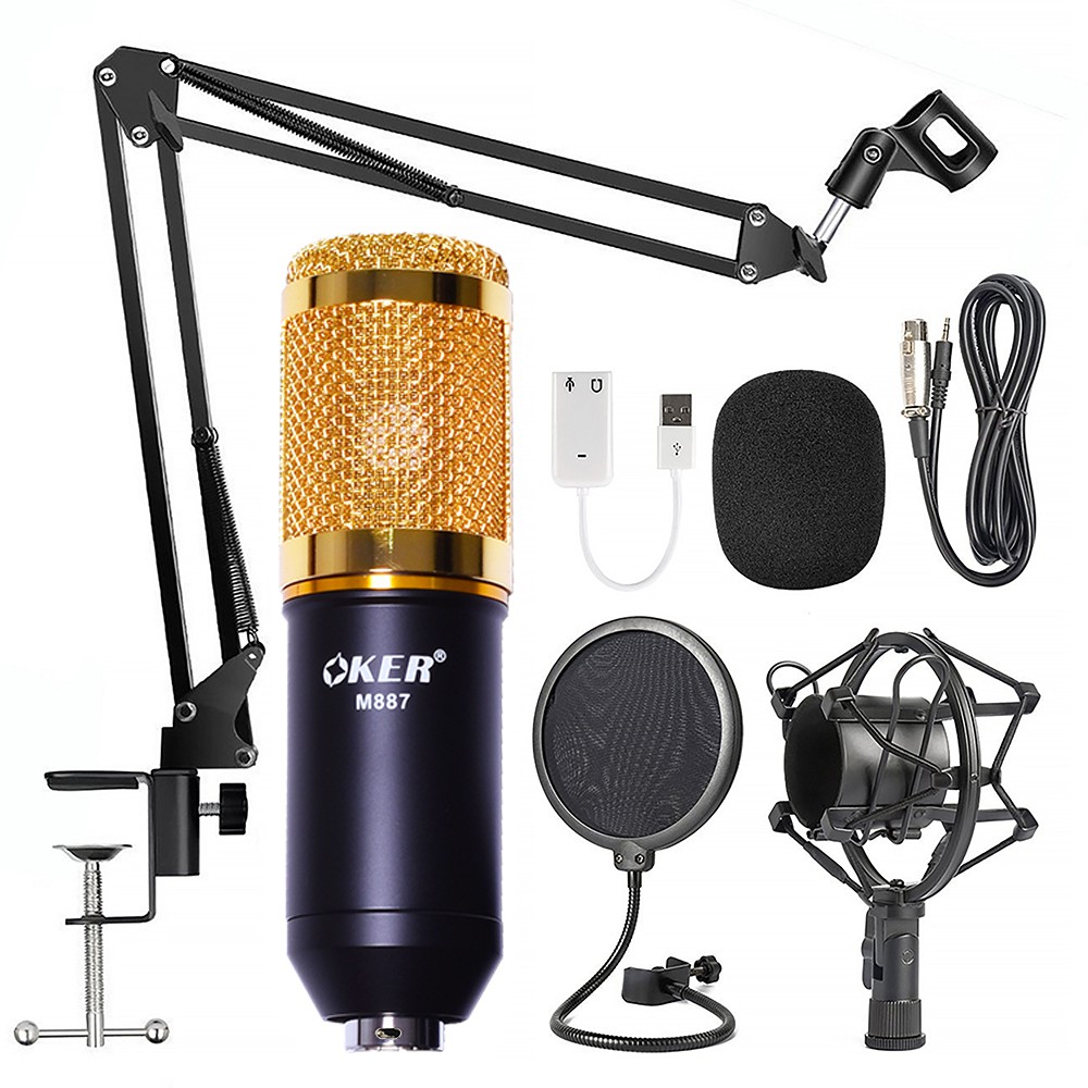 OKER M-887 CONDENSER MICROPHONE ไมค์คอนเดนเซอร์. | Shopee Thailand