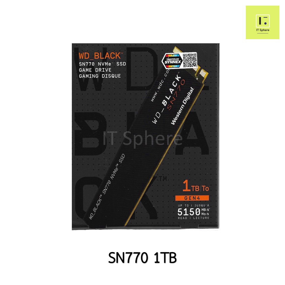 SSD M.2 WD BLACK SN770 1TB NVMe (GEN4) ของใหม่ มือ 1 | Shopee Thailand