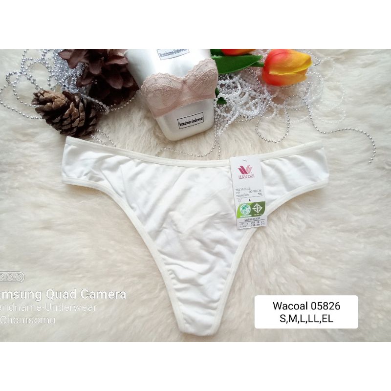 Wacoal (วาโก้) เรียบๆ Size S,M,L,LL,EL(XXL) ชุดชั้นใน/กางเกงชั้นในทรงจีสตริง(G-string) 05826 ...
