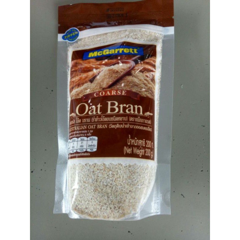 Mc GarrettOat Bran รำข้าวโอ๊ต อบ ชนิด หยาบ แม็กกาเเรต 200 กรัม ราคาสุด ...
