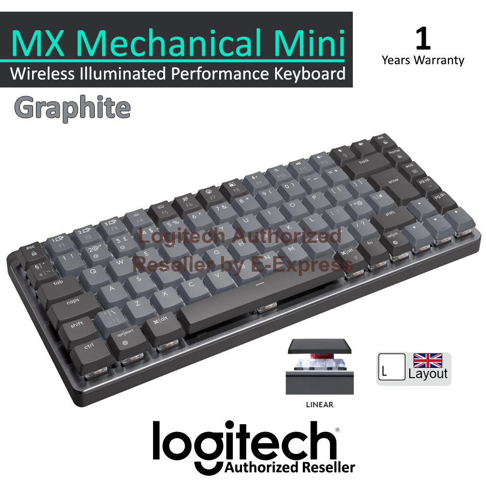 Logitech MX Mechanical Mini Wireless Keyboard [ Linear-Switch ] แป้น ...