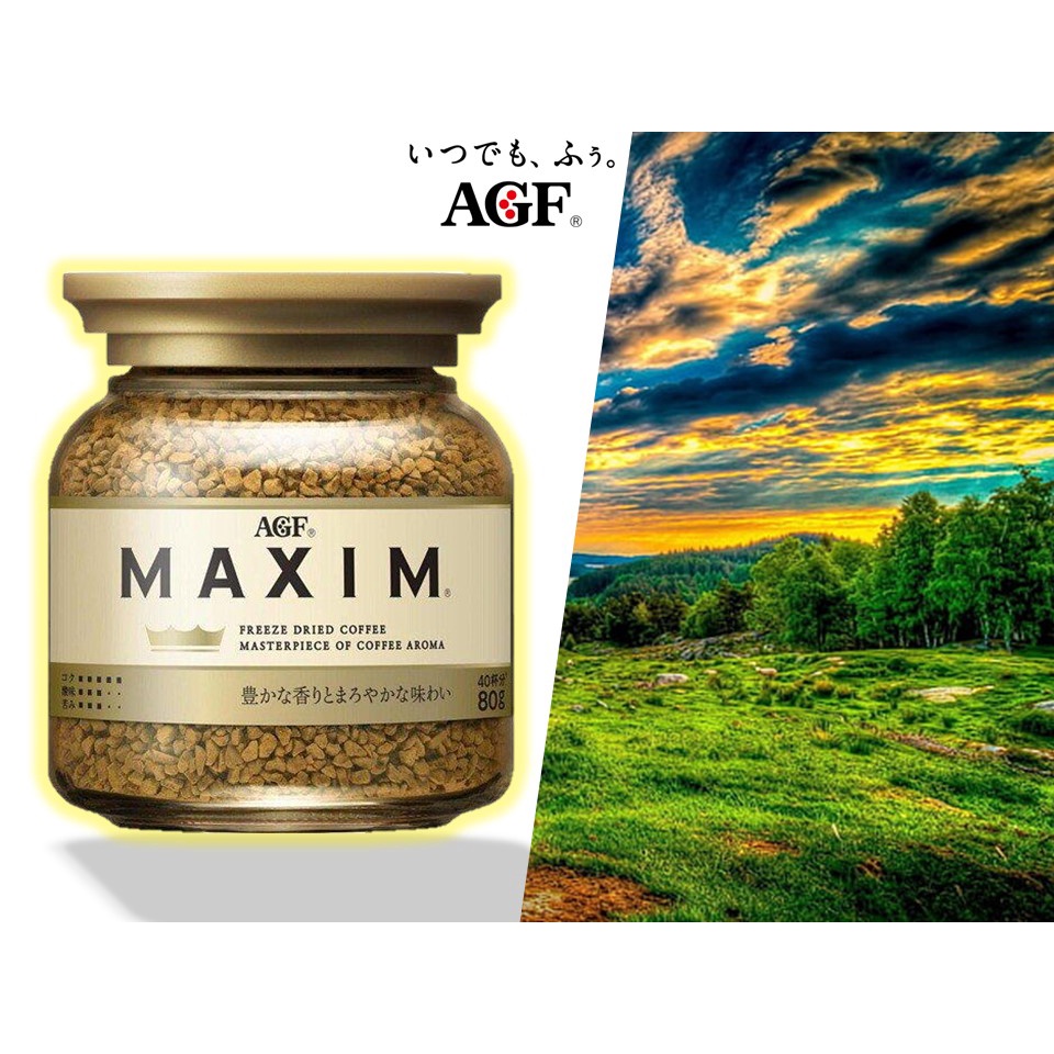 AGF MAXIM กาแฟแม็กซิม กาแฟสำเร็จรูป บรรจุขวดแก้ว 80 กรัม (ชงได้ประมาณ ...