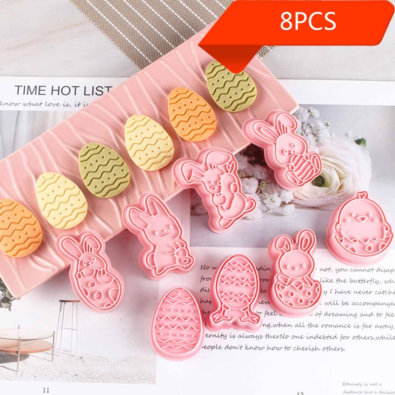 Timi 8 ชิ้นบิสกิตอีสเตอร์เครื่องตัดคุกกี้เค้กช็อกโกแลต Clay Baking ...