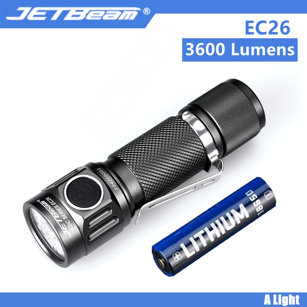 Jetbeam EC26 ไฟฉาย EDC 3600LM ยุทธวิธี 18650 ไฟฉาย led โคมไฟมินิ ไฟฉาย ...