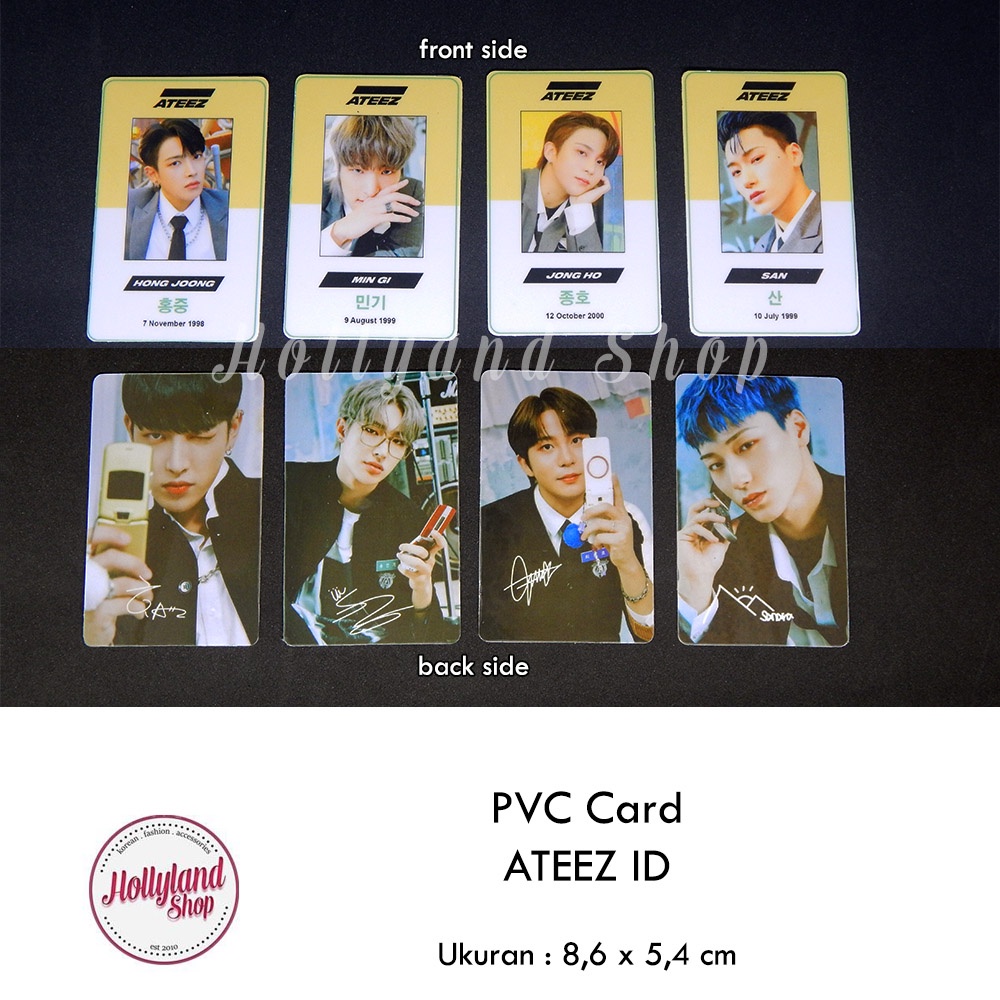 การ์ด ID (การ์ด PVC) Kpop ATEEZ บัตรสมาชิก | Shopee Thailand