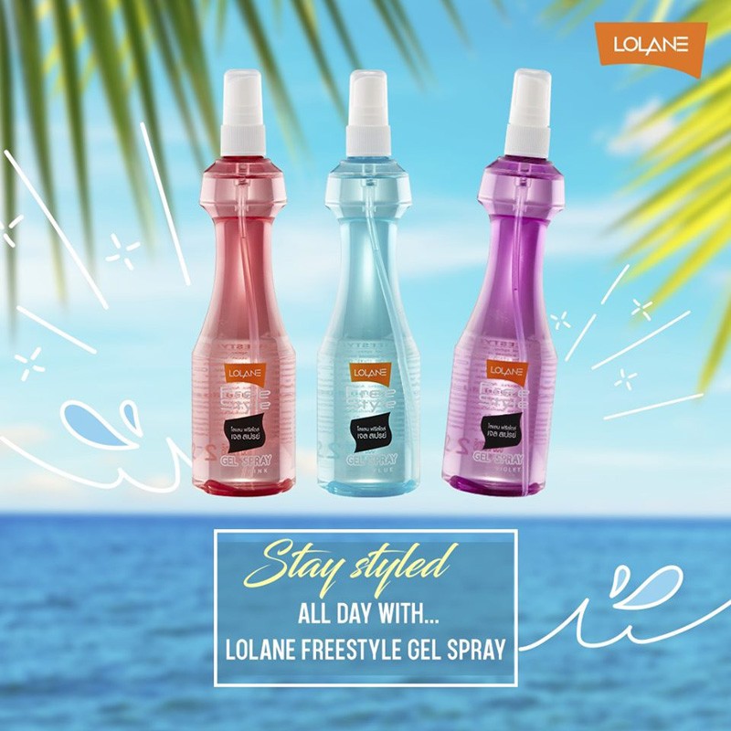 Lolane free style gel spray 215 ml โลแลน สเปรย์ ฉีดผม ฟรีสไตล์ เจล ...