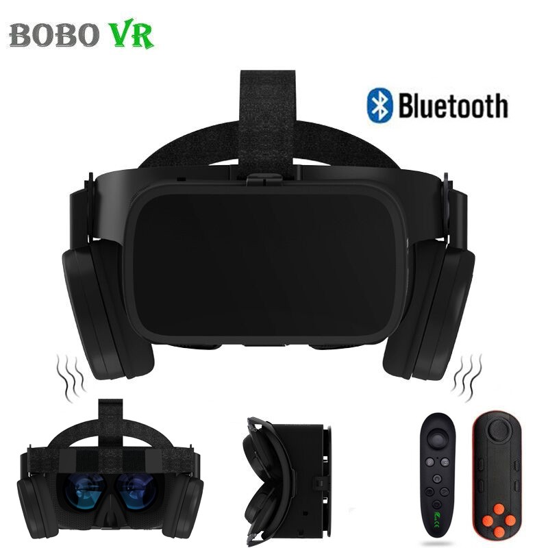 BOBO VR Z6 3D Glasses Virtual Reality for Smartphone Black Google Cardboard VR Headset Helmet ...