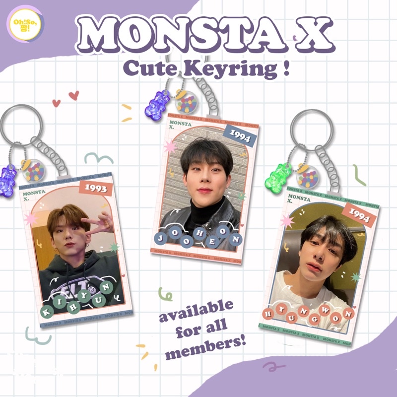 Gantungan พวงกุญแจ Monsta X CUTE KEYRING VOL.2 MONBEBE MONSTAX | Shopee ...