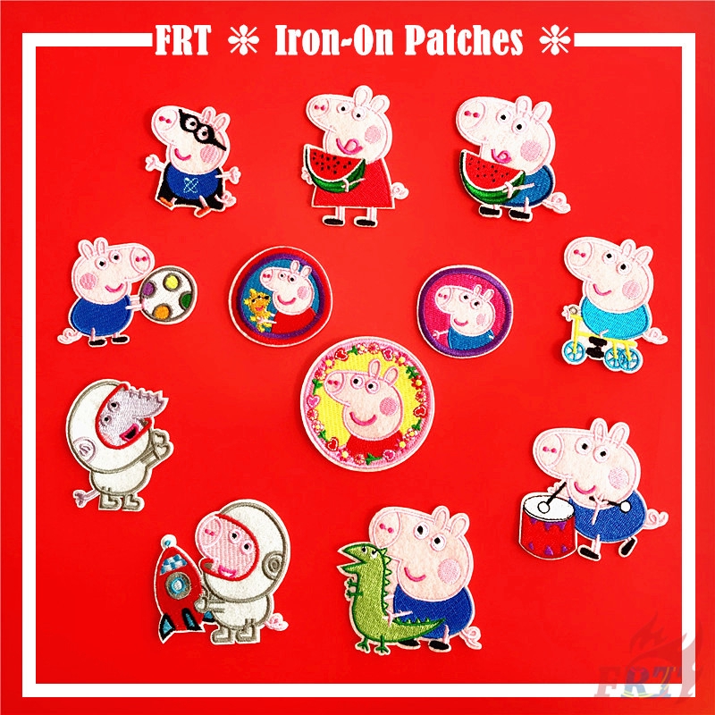 ☸ Cartoon：Pink Pig Patch ☸ 1Pc Diy Sew On Iron On Badges Patches（S-2 ...
