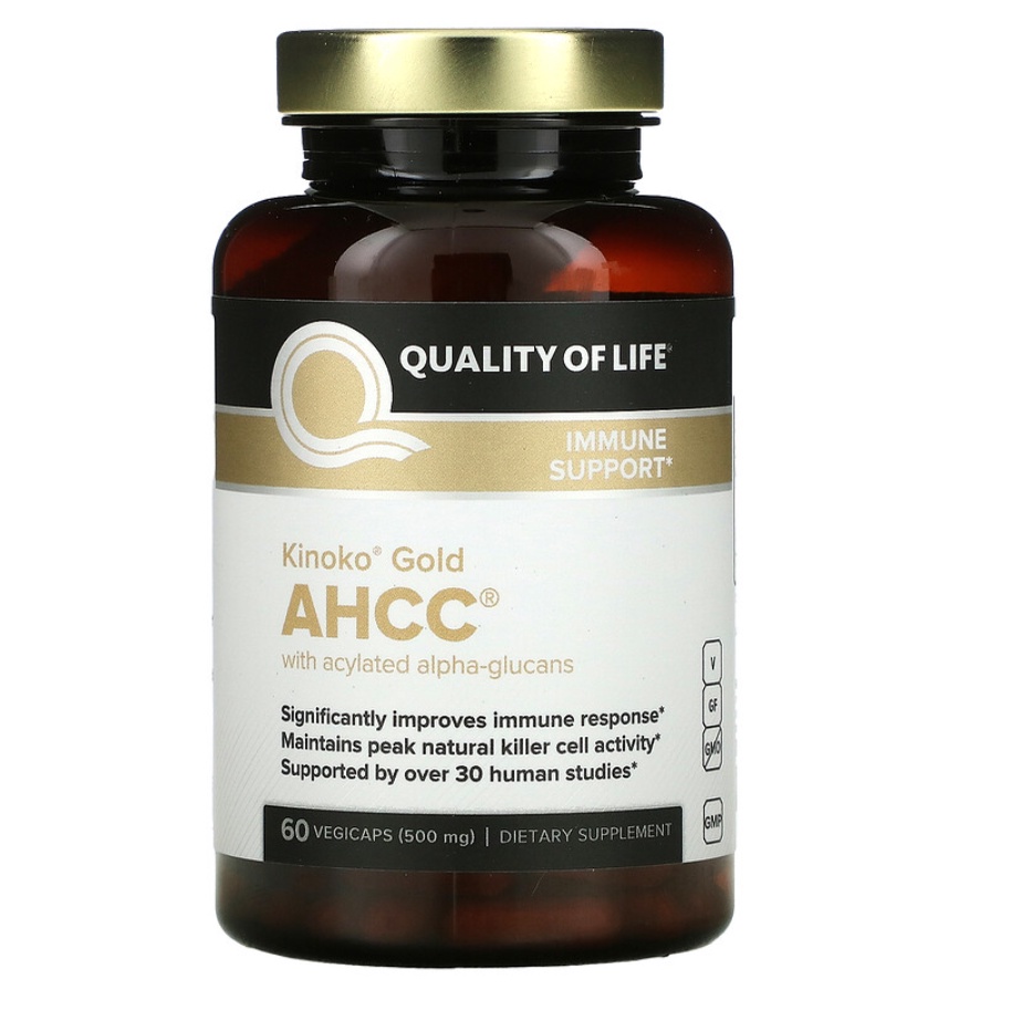 Quality of Life Labs Kinoko Gold AHCC 500 mg 60 Vegicaps | Shopee Thailand
