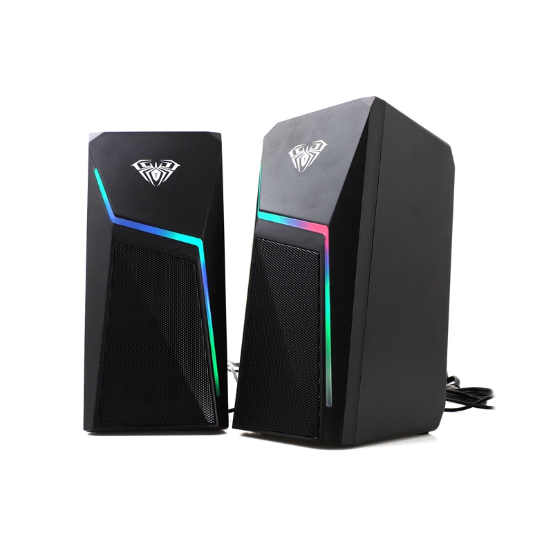 ลำโพง - AULA WIND N521 - BLACK GAMING SPEAKER RGB PULSE | Shopee Thailand