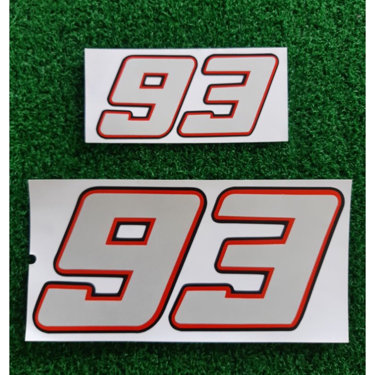 สติ๊กเกอร์ เบอร์ 93 งานตัดประกอบ สะท้อนแสง | Shopee Thailand