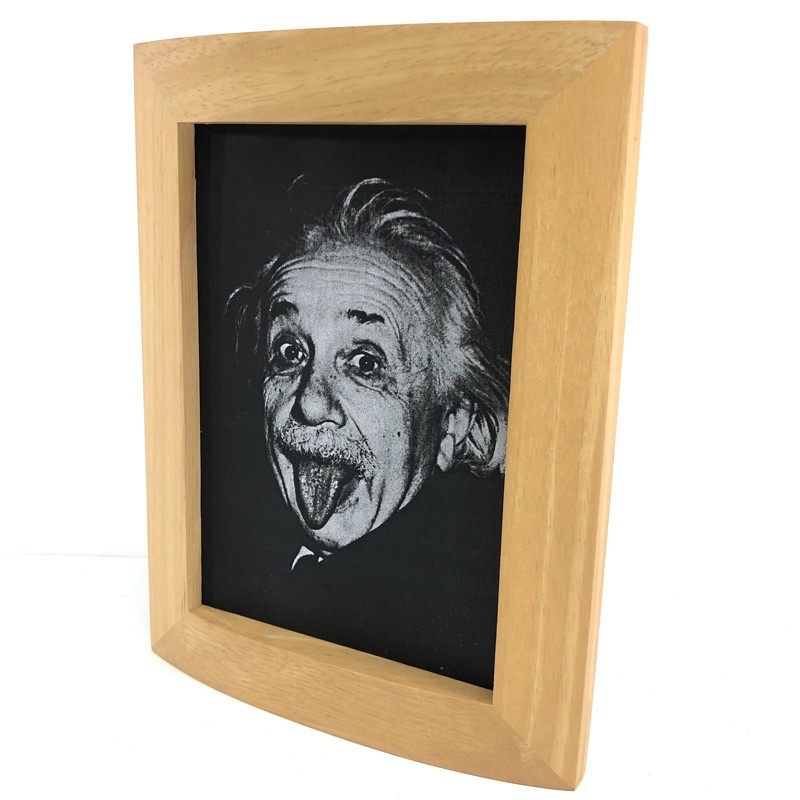 5X7" ALBERT EINSTEIN นักวิทยาศาสตร์ OAK Poster Home Decor ไม้แท้ HIGH ...