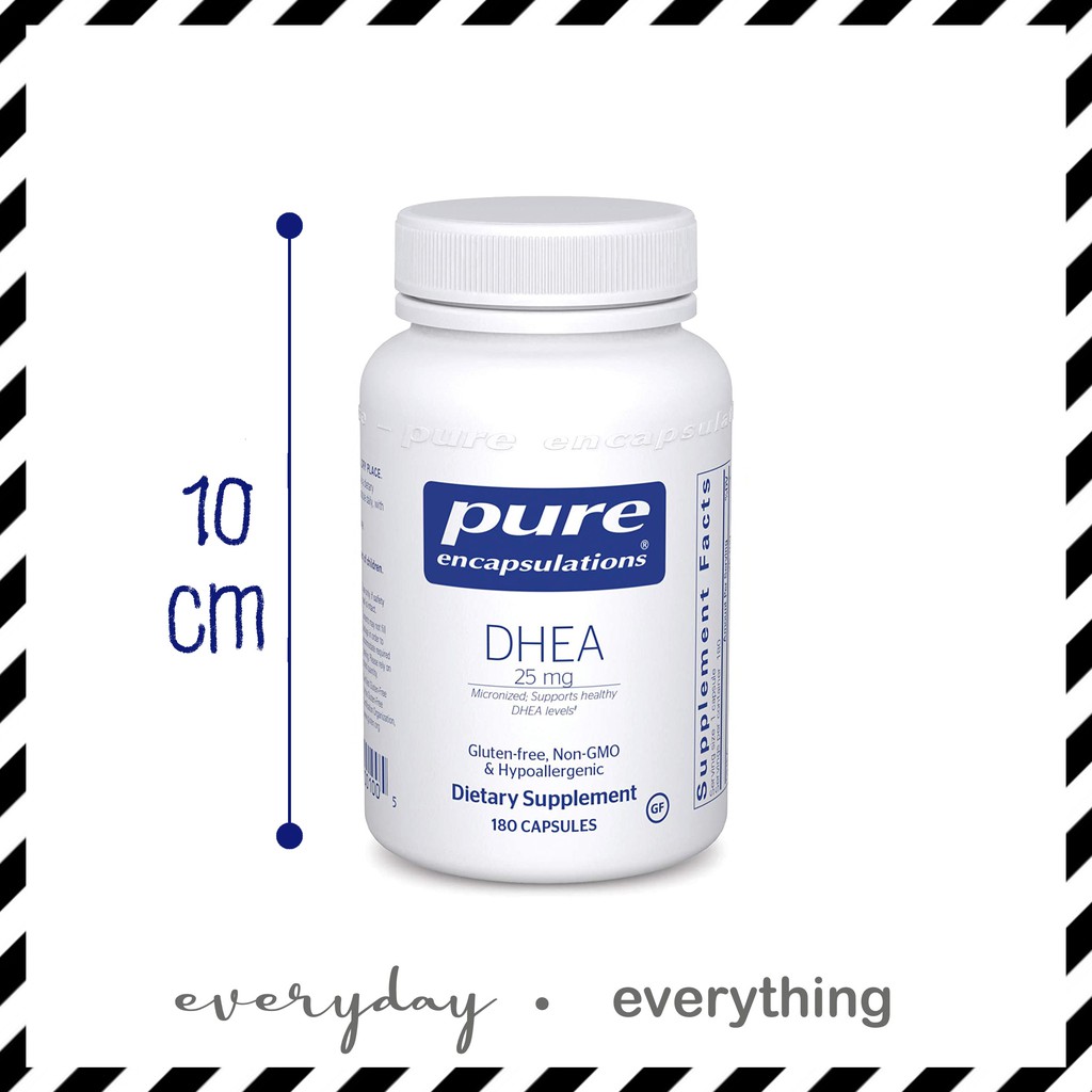 Pure Encapsulations - DHEA 25 mg - Micronized Hypoallergenic Supplement ...