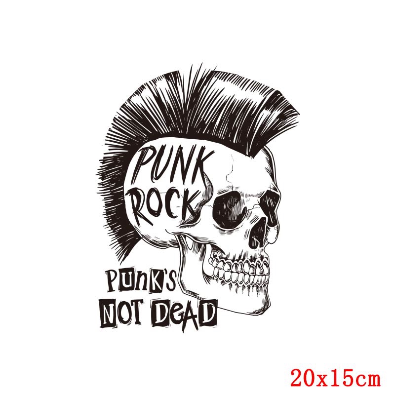 ตัวรีดติดเสื้อ F.8 Punk Rock, Motorcycle Ride or Die. รีดง่ายแผ่นฟิมล์ ...