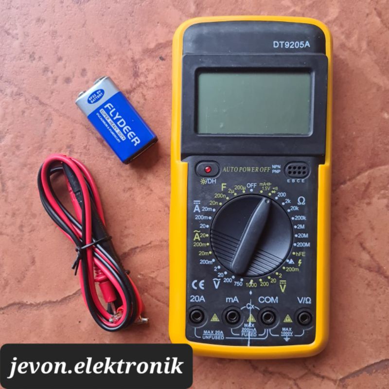 มัลติมิเตอร์ดิจิทัล DT9205A มัลติมิเตอร์ Avo DT 9205 A Avometer เปิดปิด ...