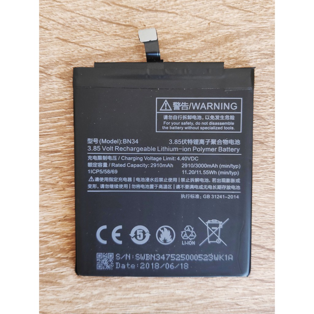 🐳 แบตเตอรี่ For Xiaomi Redmi 5A BN34 Battery BN34 🐳 | Shopee Thailand