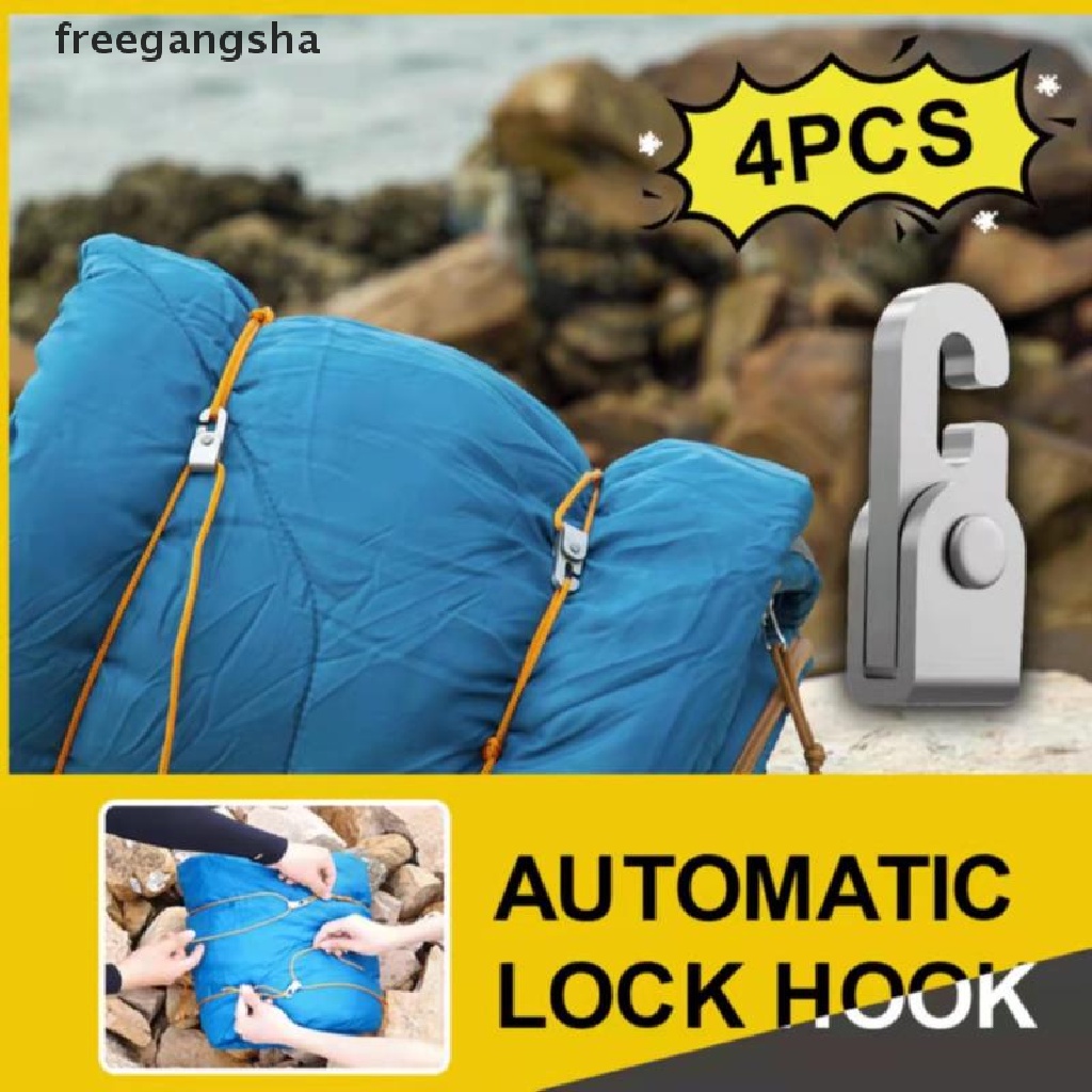 [FREG] Automatic Lock Hook Self-locking Free Knot Easy Tighten Rope Kit ...