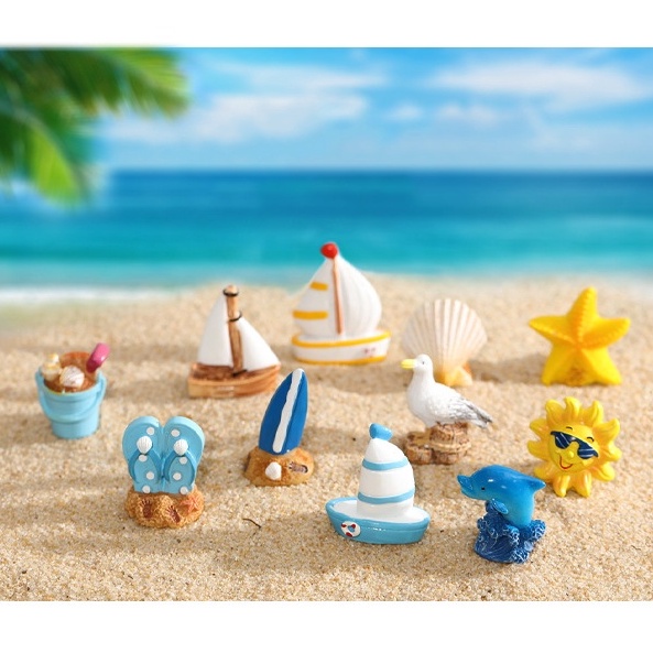 ส่งจากไทย! เรซิ่นตกแต่งตู้ปลา เรซิ่นจิ๋ว ตุ๊กตาชายหาด C0048 | Shopee Thailand
