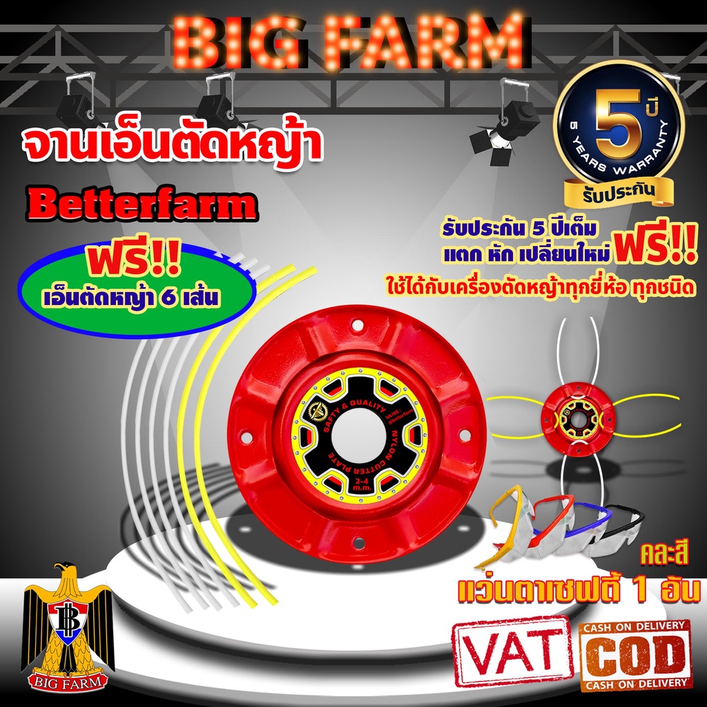 จานเอ็นตัดหญ้า betterfarm + แว่นตาเซฟตี้ (คละสี) | Shopee Thailand