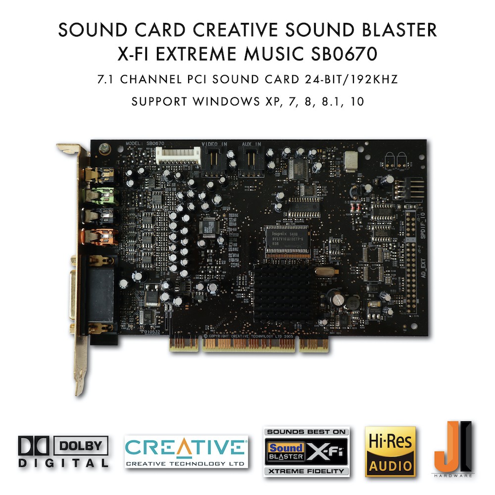 Sound Card Creative Sound Blaster X-Fi XtremeMusic SB0670 7.1 Channel ...