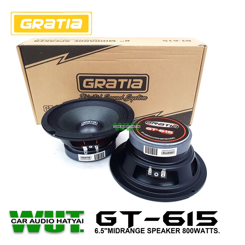 GRATIA เครื่องเสียงรถยนต์ ลำโพงเสียงกลาง 6.5นิ้ว 800วัตต์ Gratia รุ่น GT-615 =1 คู่ | Shopee ...