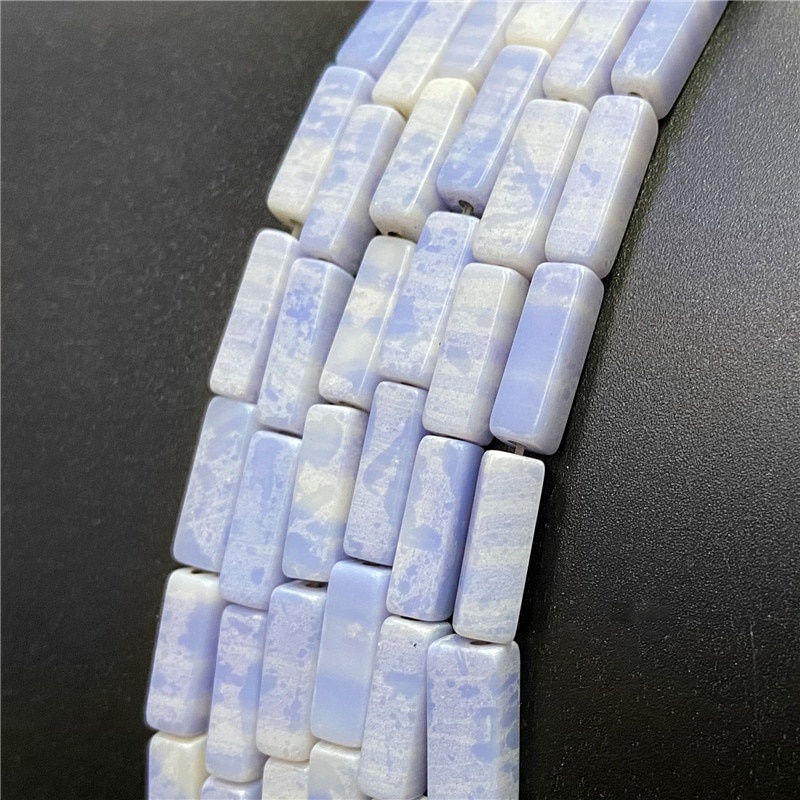 ลูกปัดหินลาบราดอไรท์ ทรงสี่เหลี่ยม ขนาด 4x13 มม. สําหรับทํา ...
