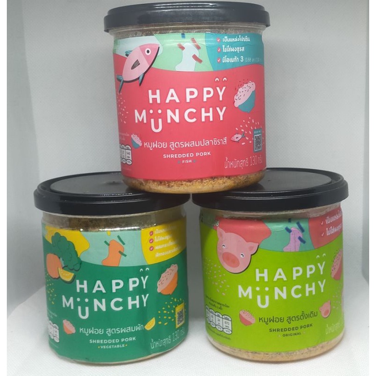 (อ่านวันหมดอายุก่อนสั่ง) Happy Munchy หมูฝอย 130 กรัม (Little Munchy ...