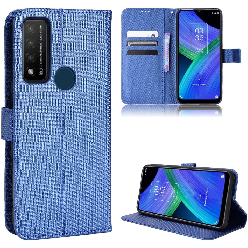 เคสโทรศัพท์มือถือหนัง ฝาพับ พร้อมช่องใส่บัตร สายคล้อง สําหรับ TCL 20R ...