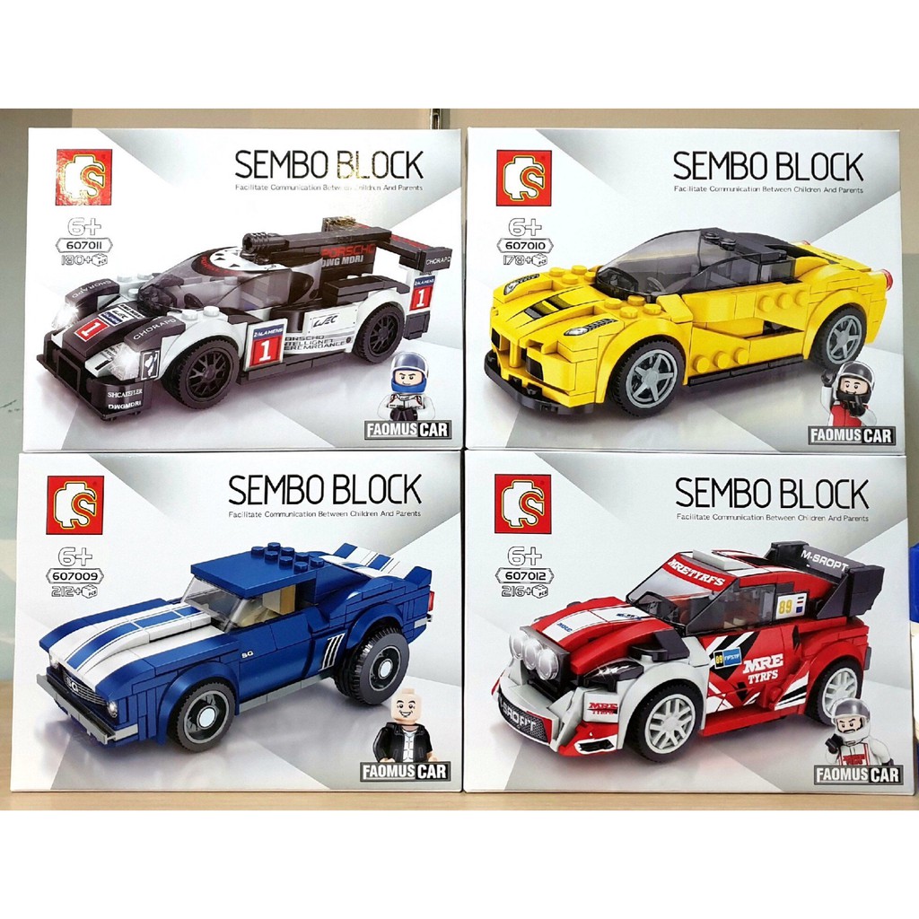 เลโก้ sembo block no607009-12 ชุดรถแข่ง 4 แบบ | Shopee Thailand