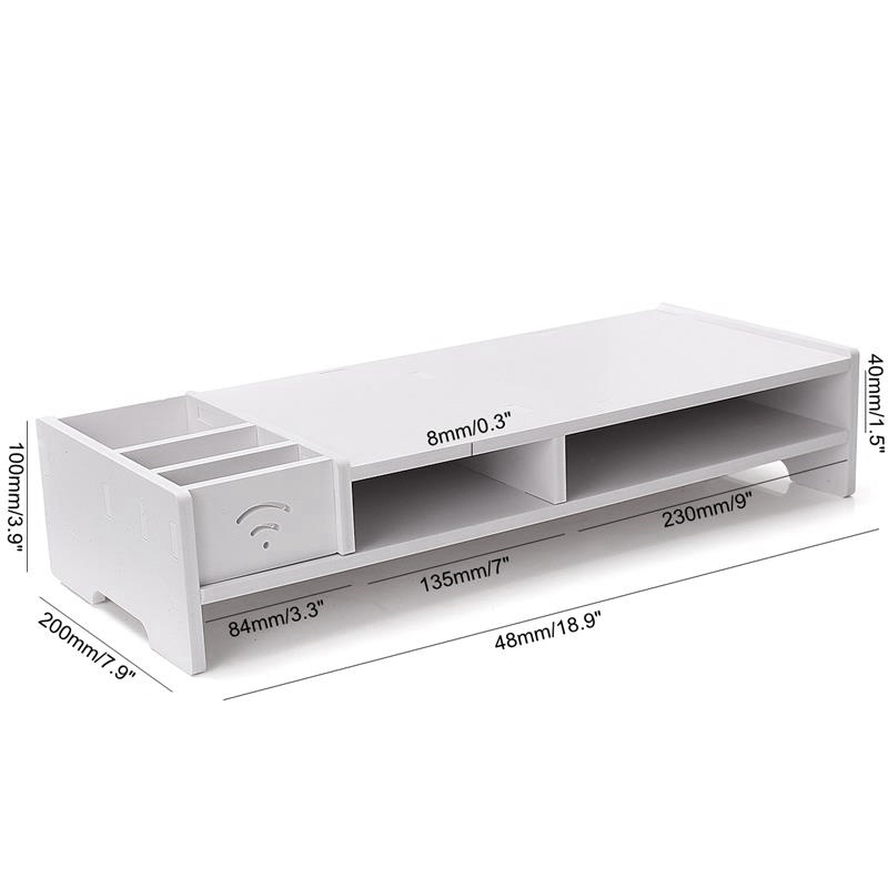 Multifunction Desktop Monitor Stand Computer Screen Riser Desk ...