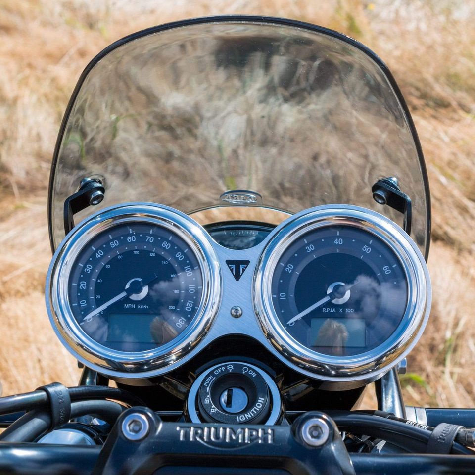 [H]ชิลด์หน้า DART FLYSCREEN ทรง CLASSIC สำหรับ TRIUMPH NEW T100, T120 ...