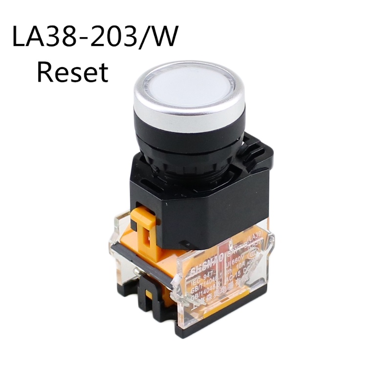 สวิตช์ปุ่มคู่รีเซ็ต สีแดง สีเขียว พร้อมไฟ la38 หัวแบน 22 มม. 1 ชิ้น | Shopee Thailand