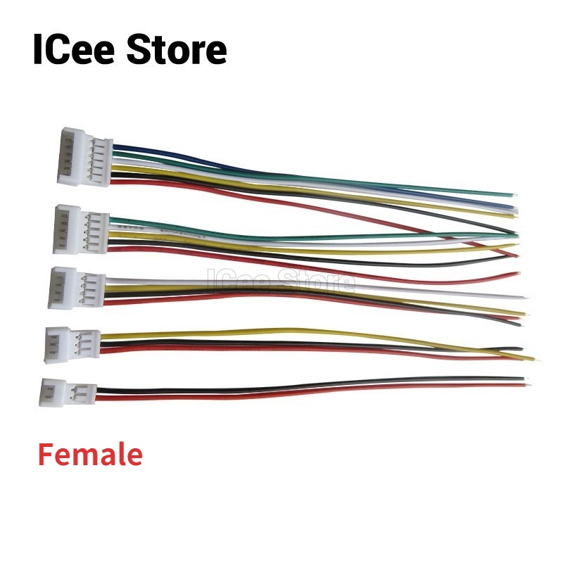 แจ็คเชื่อมต่อสายไฟ JST 1.25 ตัวผู้ ตัวเมีย 1.25 มม. JST1.25 2P 3P 4P 5P 6P ยาว 15 ซม. 5 คู่ ...