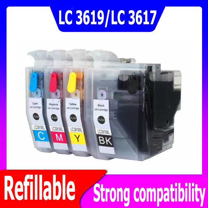 ใช้งานร่วมกับ Brother LC3617 LC3619 LC3617XL LC3619XL ตลับหมึกรีฟิลเป ...