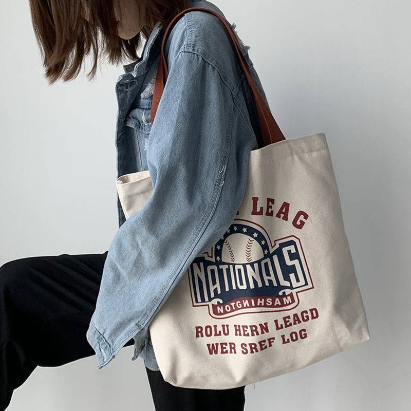 ผ้าใบกระเป๋าญี่ปุ่นเวอร์ชั่นเกาหลีของ Broeker Retro ความจุ totbag ...