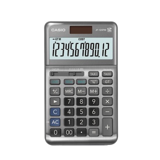 Casio Calculator เครื่องคิดเลข คาสิโอ รุ่น JF-120FM แบบตั้งโต๊ะ ดีไซน์โค้งมน 12 หลัก สีเทา ...