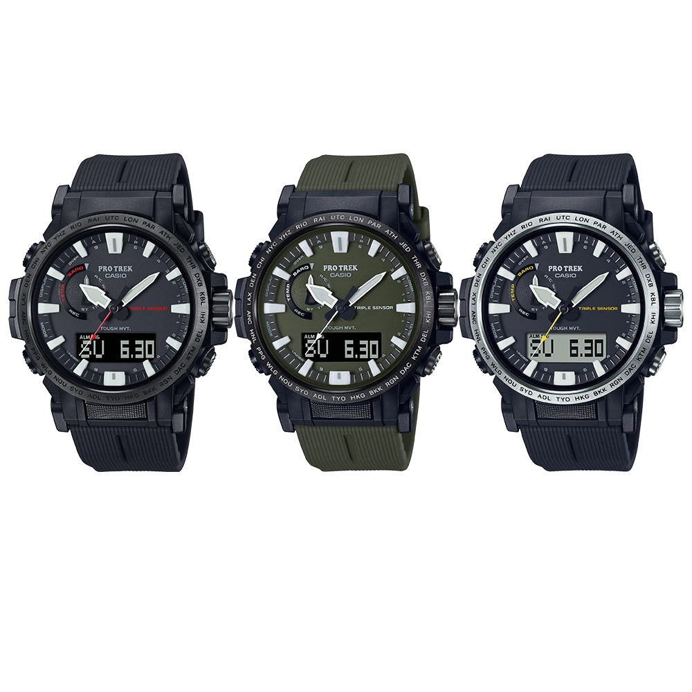 Casio Protrek นาฬิกาข้อมือผู้ชาย สายเรซิน รุ่น PRW-61,PRW-61Y (PRW-61-1A,PRW-61Y-1B,PRW-61Y-3 ...