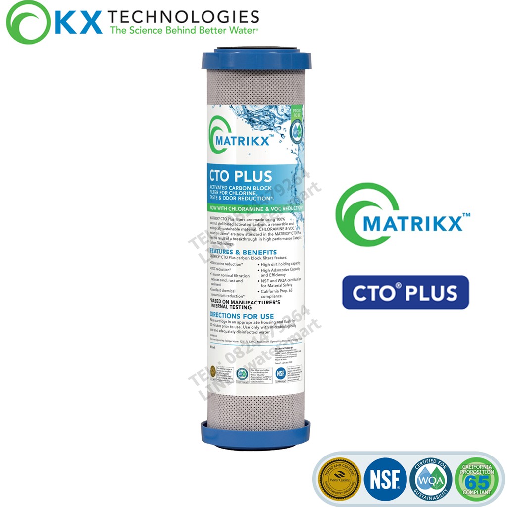 MATRIKX ไส้กรองน้ำ Block Carbon รุ่น KX CTO และ KX CTO Plus | Shopee ...
