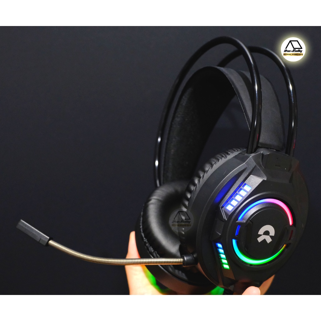 หูฟังเกมมิ่ง หูฟังเล่นเกมส์ OKER G225 ระบบไฟสี Rainbow PRO GAMING HEADSET Jack 3.5+USB | Shopee ...