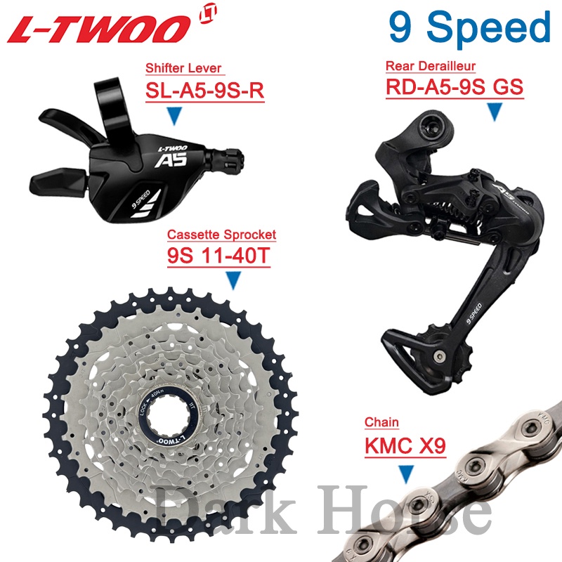Ltwoo A5 1X9S คันเกียร์ตีนผีจักรยาน MTB GS SGS KMC X9 11-36 40 42 46 50T 10V อุปกรณ์เสริม ...