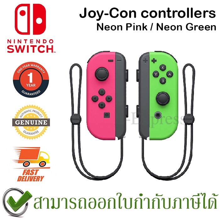 Nintendo Joy-Con controllers (Neon Pink and Neon Green) จอยคอนสำหรับ ...