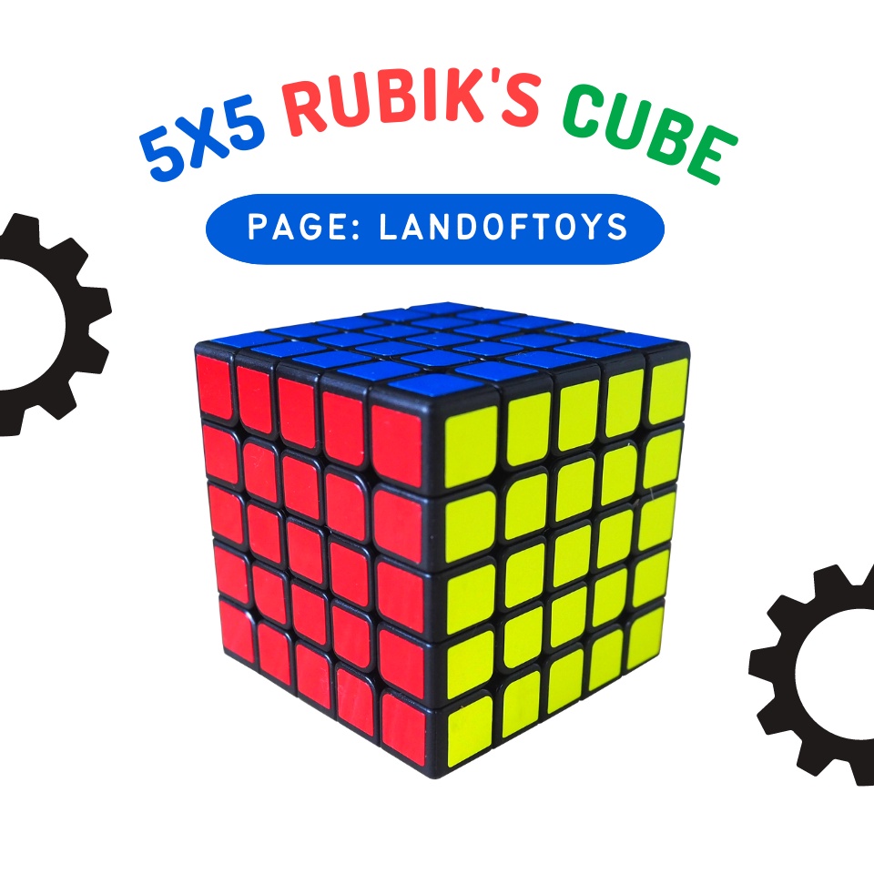 5x5 Rubik's cube รูบิคทรงมาตราฐาน5x5 ชนิดตัดขอบดำ | Shopee Thailand